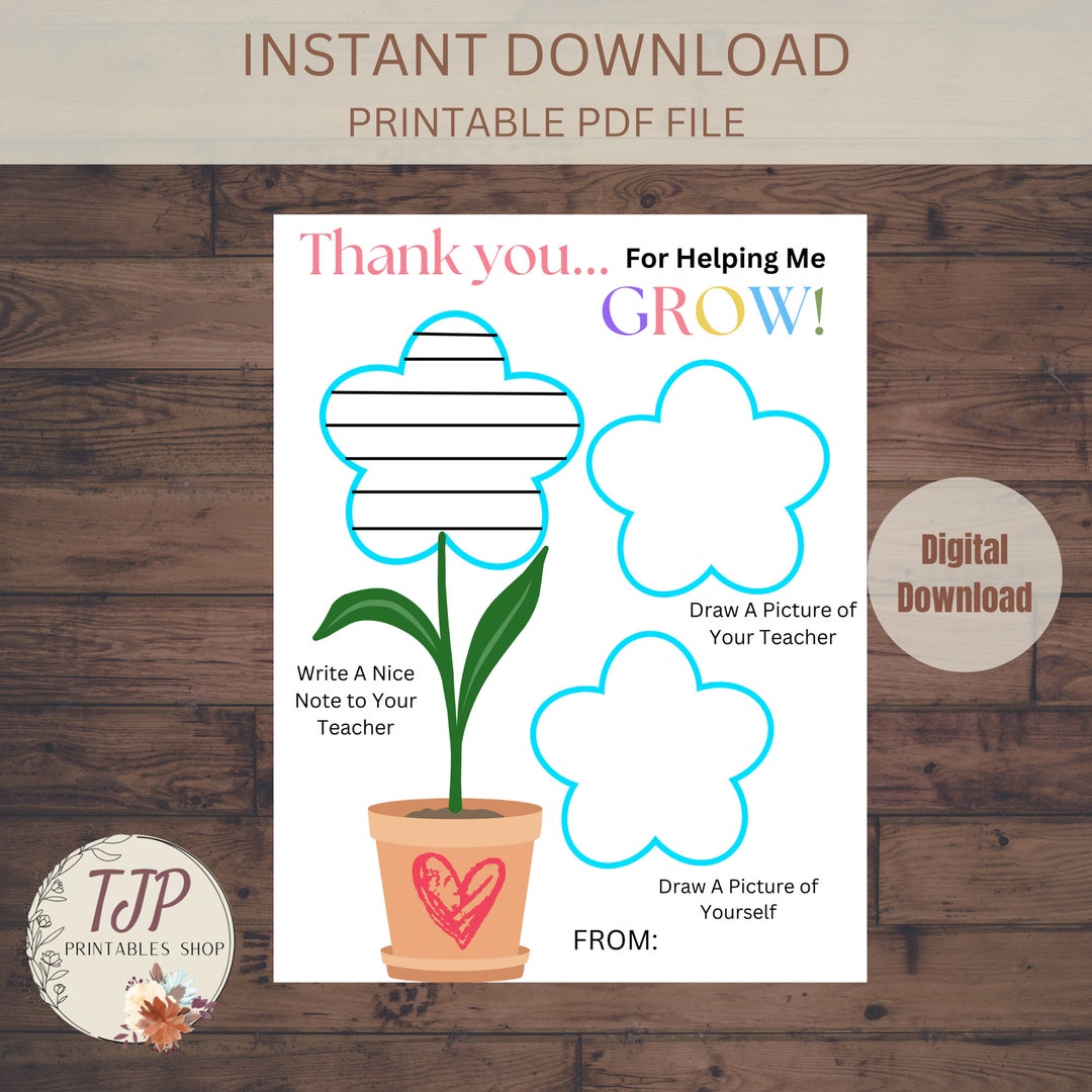 Teacher Appreciation Week Printable Teacher Appreciation Template for ...