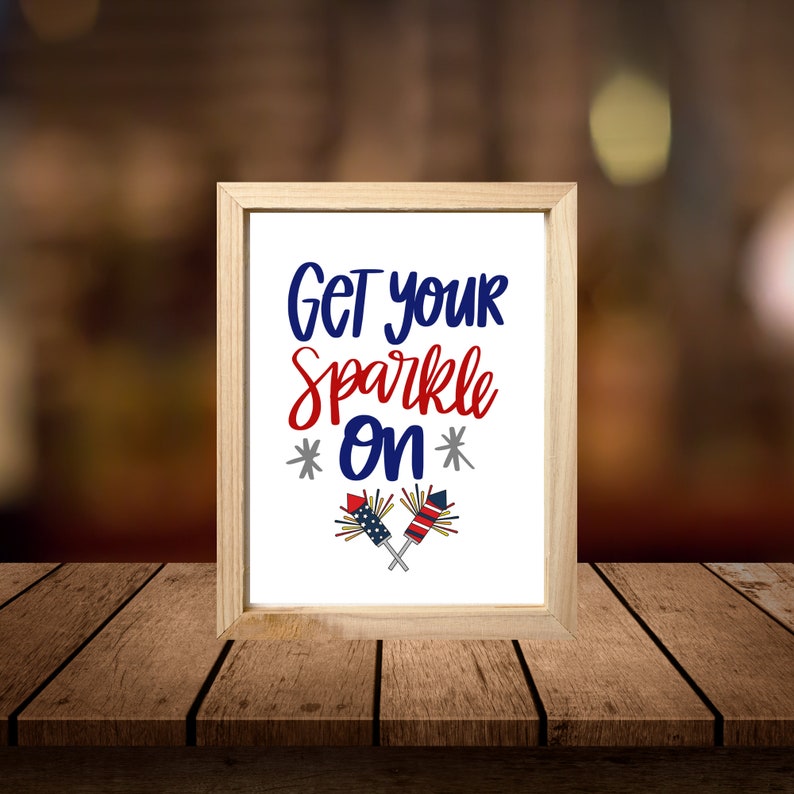 4th of July Table Sign Printable Party Decor for Fourth of July Party ...