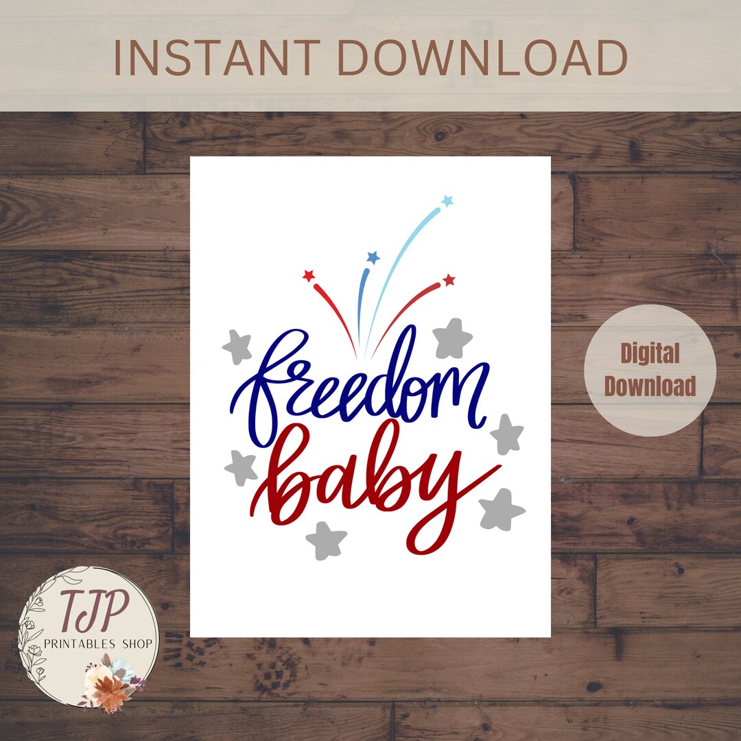 4th of July Table Sign Party Decor for Fourth of July Digital Download ...