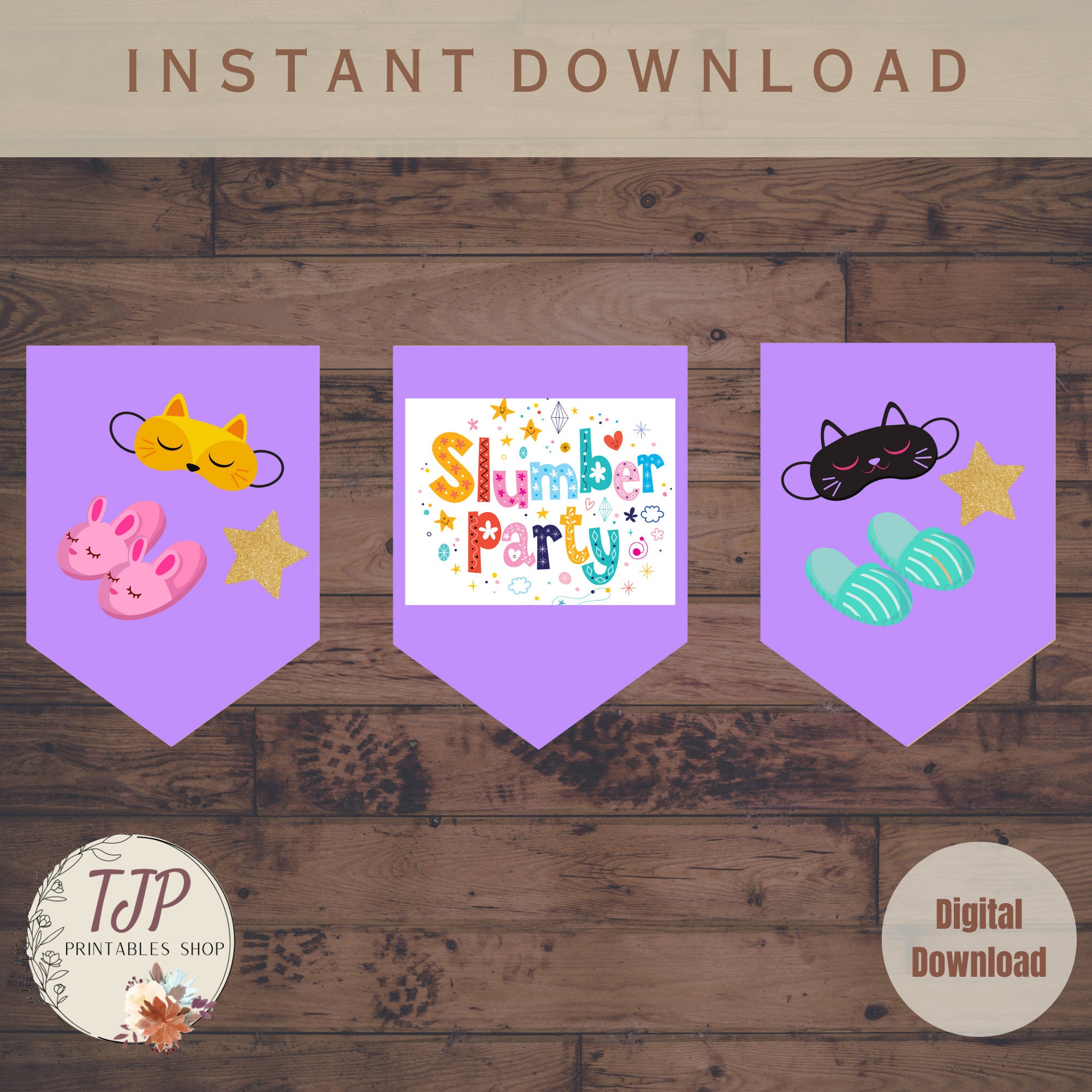 Girls Sleepover Birthday Banner for Sleepover Party Banner for Birthday ...