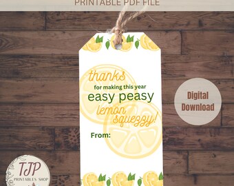 Teacher Appreciation Gift Tag, End of School Year Tag for Teacher ...