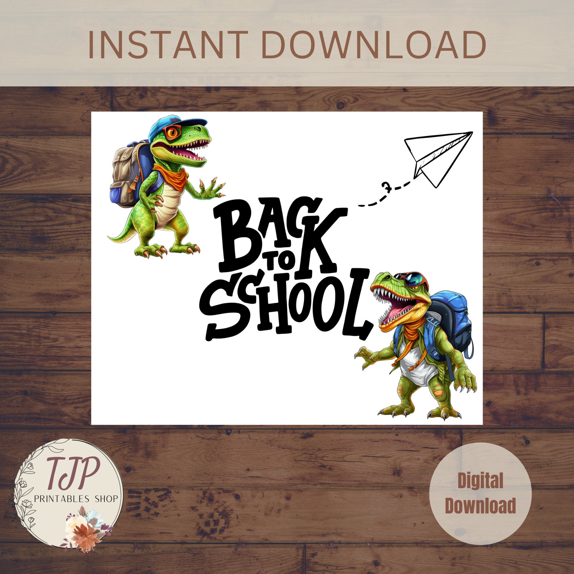 Dino Back to School Printable Back to School Sign for First Day of ...