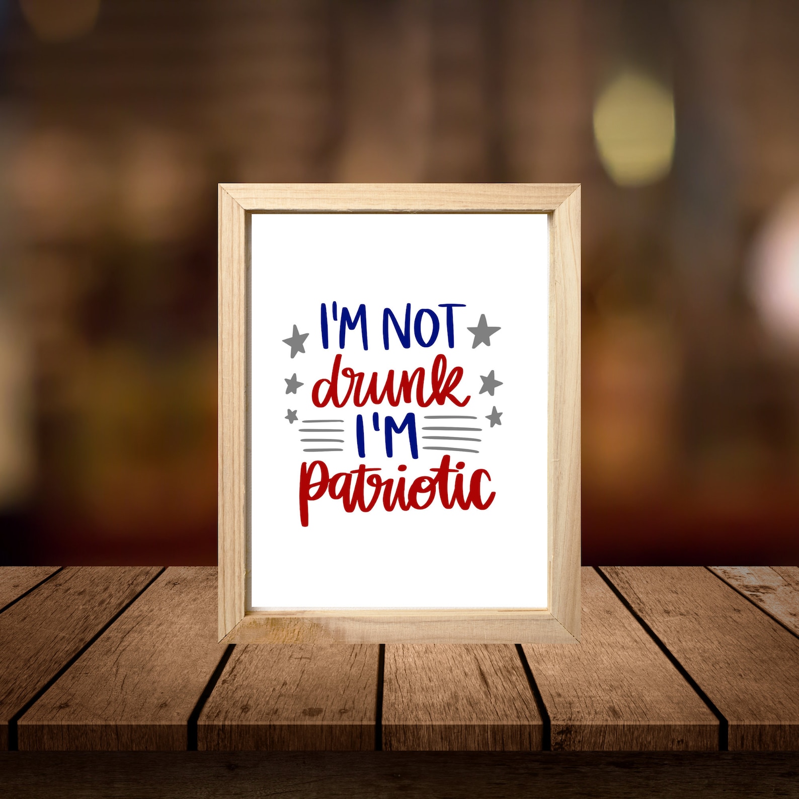 4th of July Table Sign Party Decor for Fourth of July Digital Download ...