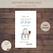 Snowman Classmate Gift Tag, Holiday Gift Tag, Printable Holiday Gift ...