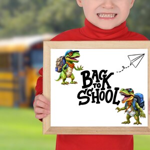 Dino Back to School Printable Back to School Sign for First Day of ...