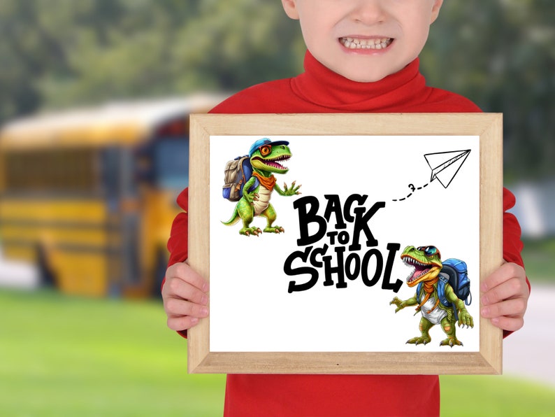 Dino Back to School Printable Back to School Sign for First Day of ...