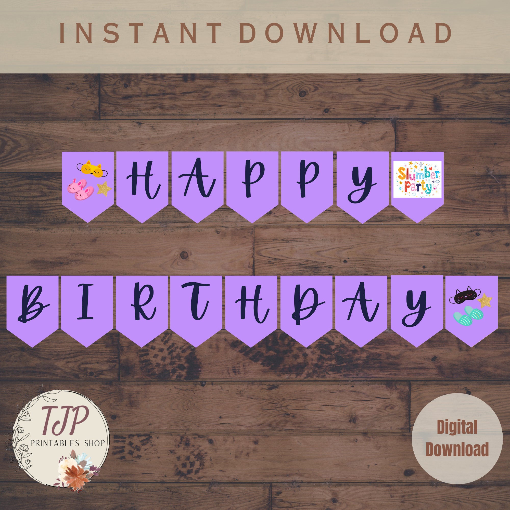 Girls Sleepover Birthday Banner for Sleepover Party Banner for Birthday ...