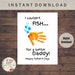 Fingerprint Art for Fathers Day Gift From Son for Fathers Day Handprint ...