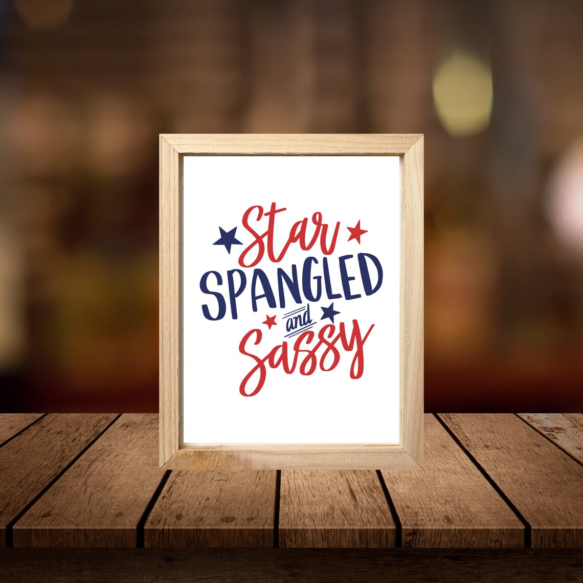 4th of July Star Spangled and Sassy Table Sign Party Decor for Fourth ...