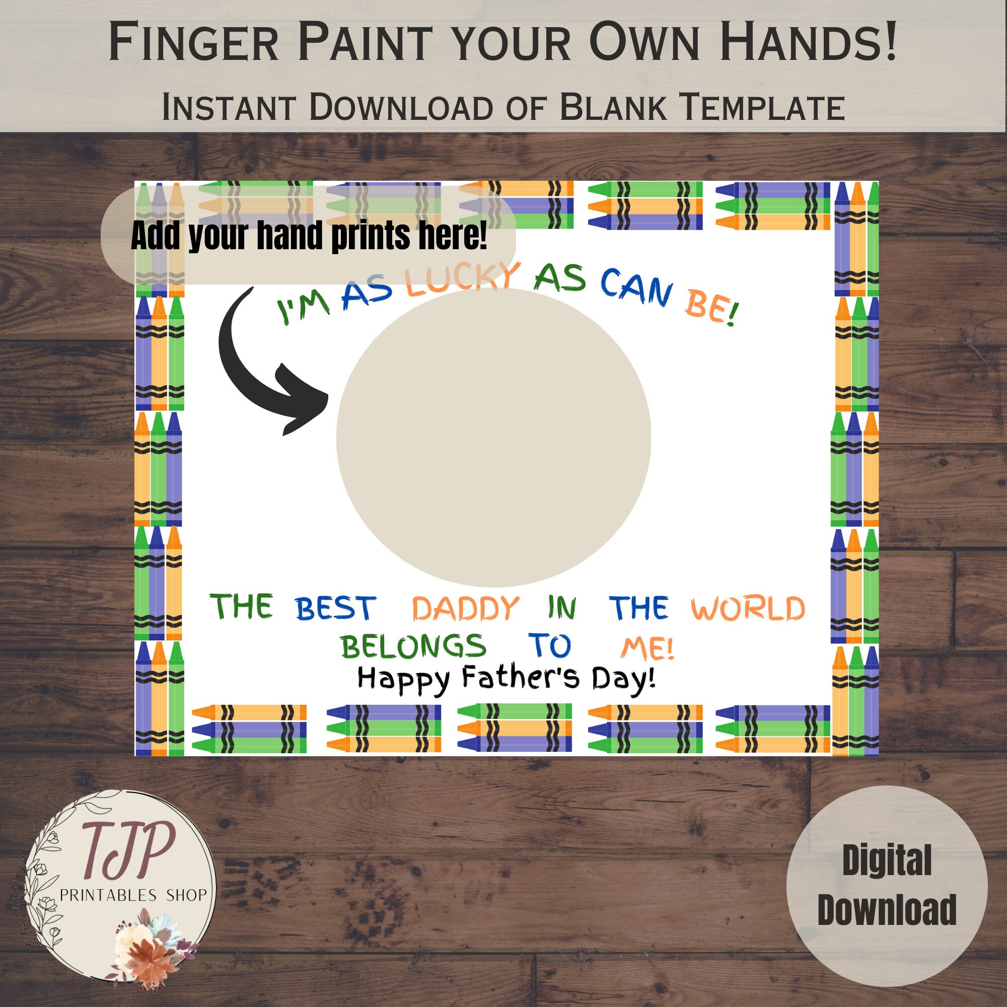 Handprint Craft for Fathers Day Card Printable for Fathers Day ...