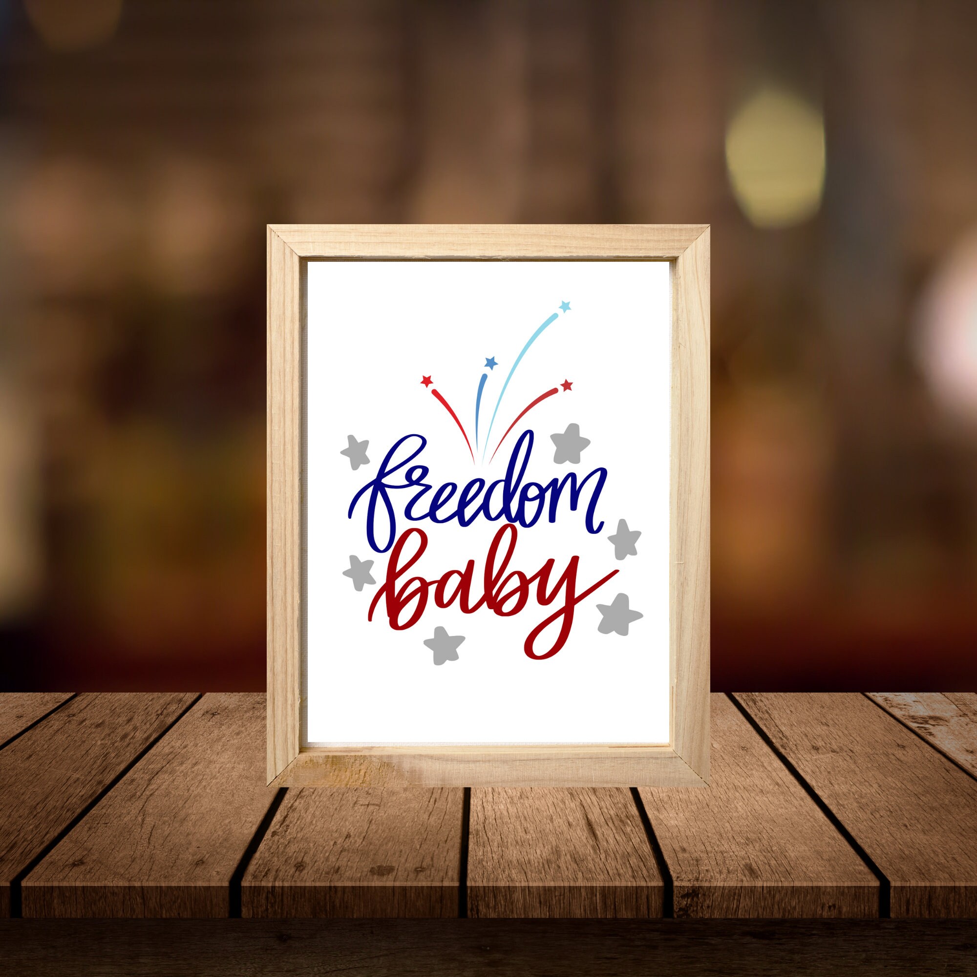 4th of July Table Sign Party Decor for Fourth of July Digital Download ...