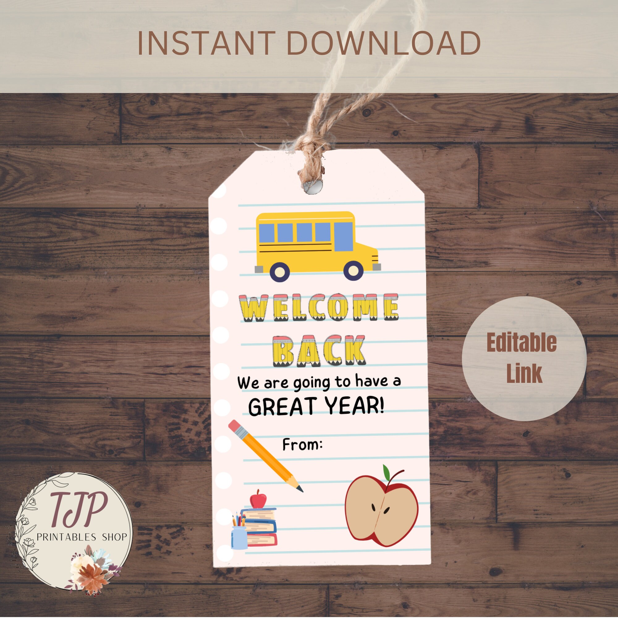 Welcome Back to School Tag for Students First Day of School Gift Tag ...