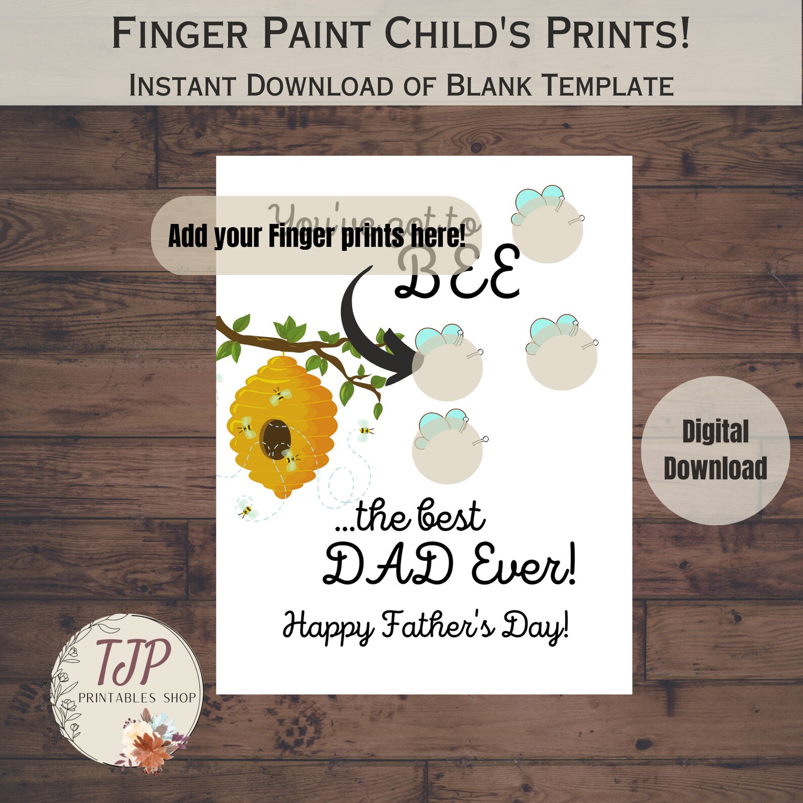 Fingerprint Art for Fathers Day Gift From Son for Fathers Day Handprint ...