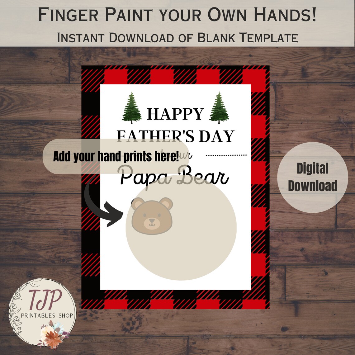 Papa Bear Fathers Day Card for Fathers Day Gift for Fathers Day Card ...