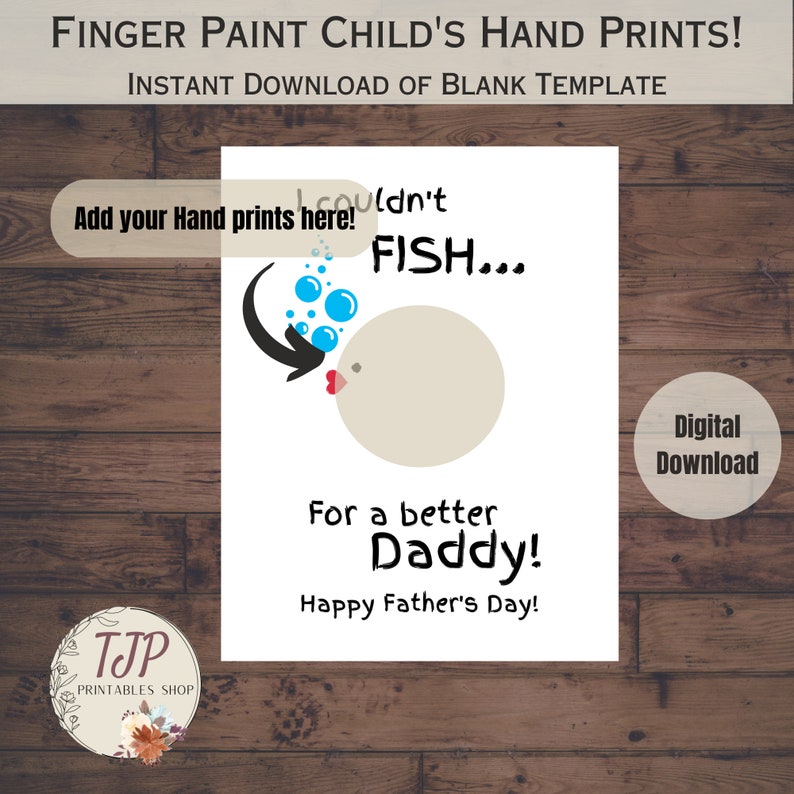 Fingerprint Art for Fathers Day Gift From Son for Fathers Day Handprint ...
