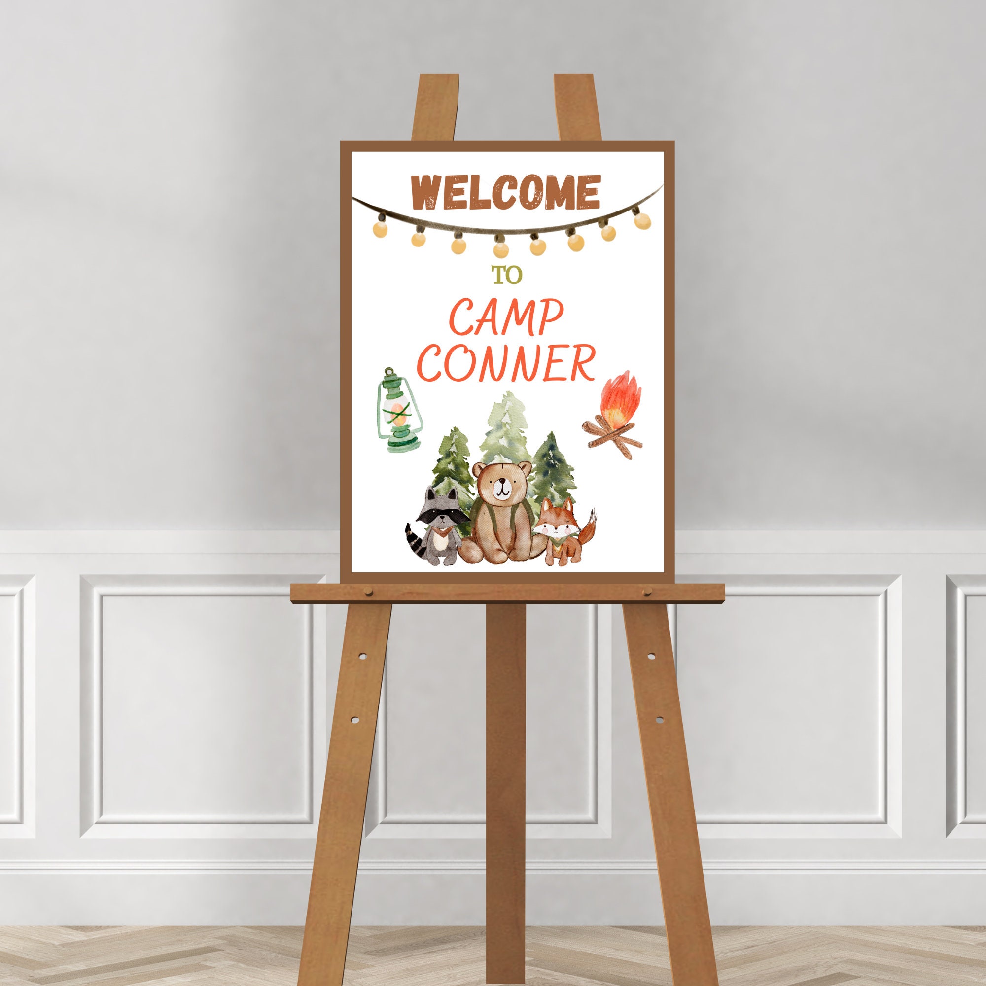 Camping Birthday Welcome Sign for Birthday Welcome Sign for Camping ...