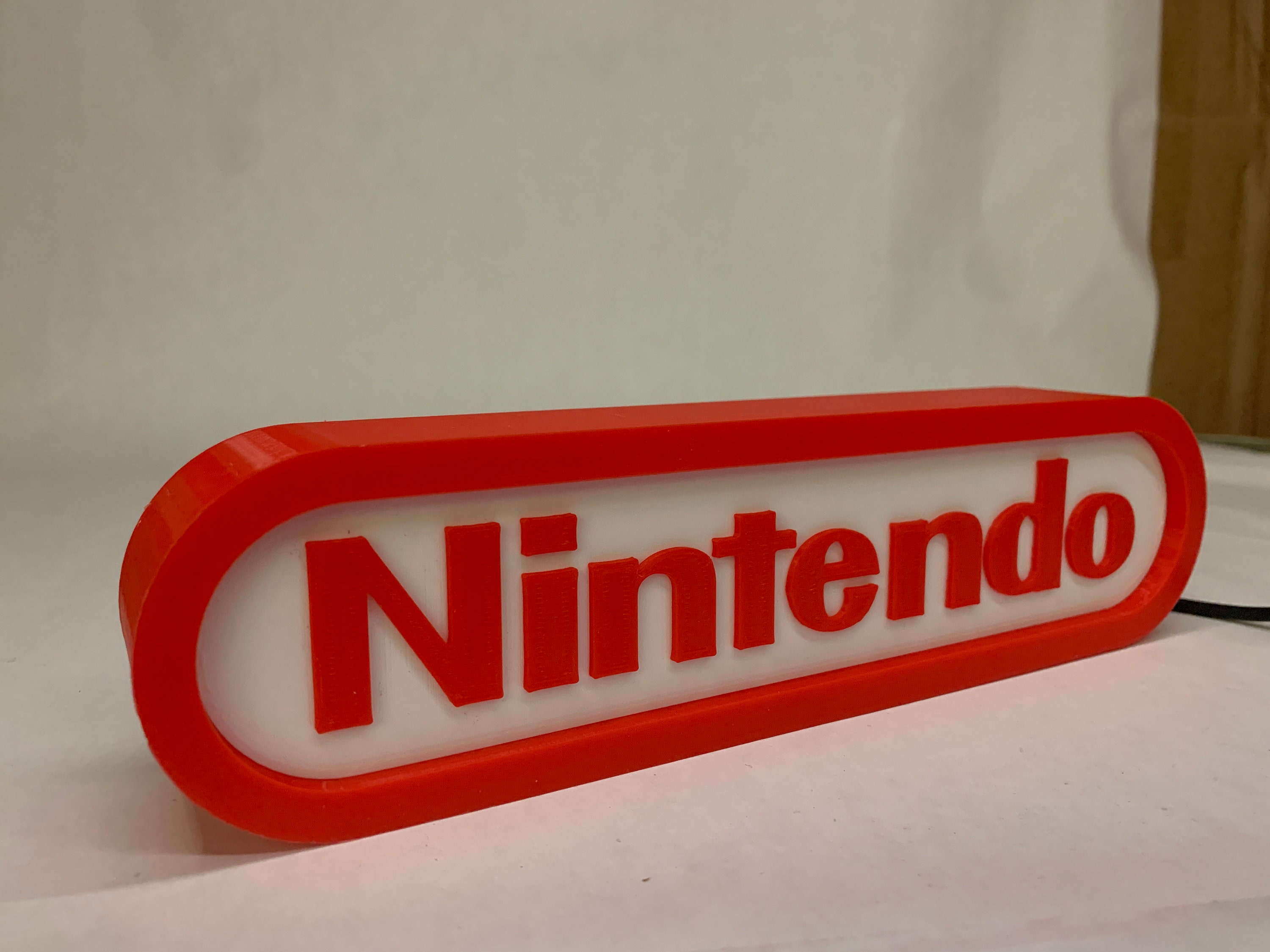 USB Nintendo Light Box Lamp - 5V LED Lightbox - Fan Made Nintendo Logo ...