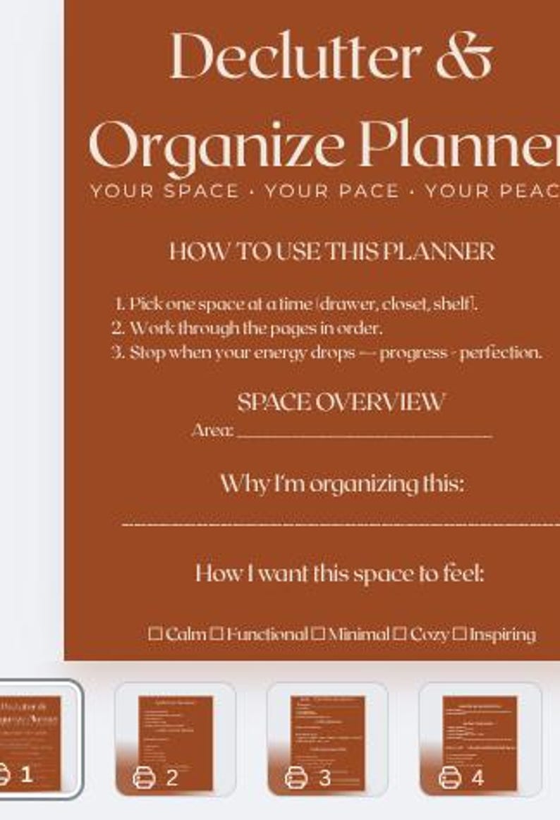 Declutter & Organize Planner - Etsy