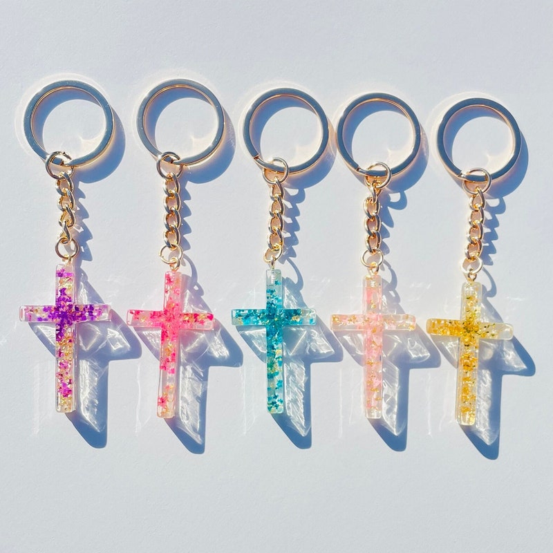 Cross Key Chain - Etsy
