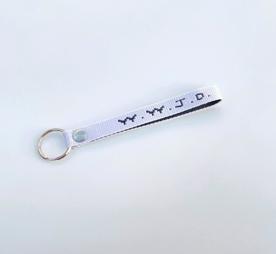 WWJD Keychain Wristlet Aesthetic Keychain WWJD Key Chain for - Etsy
