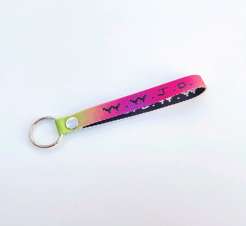 WWJD Keychain Wristlet Aesthetic Keychain WWJD Key Chain for - Etsy