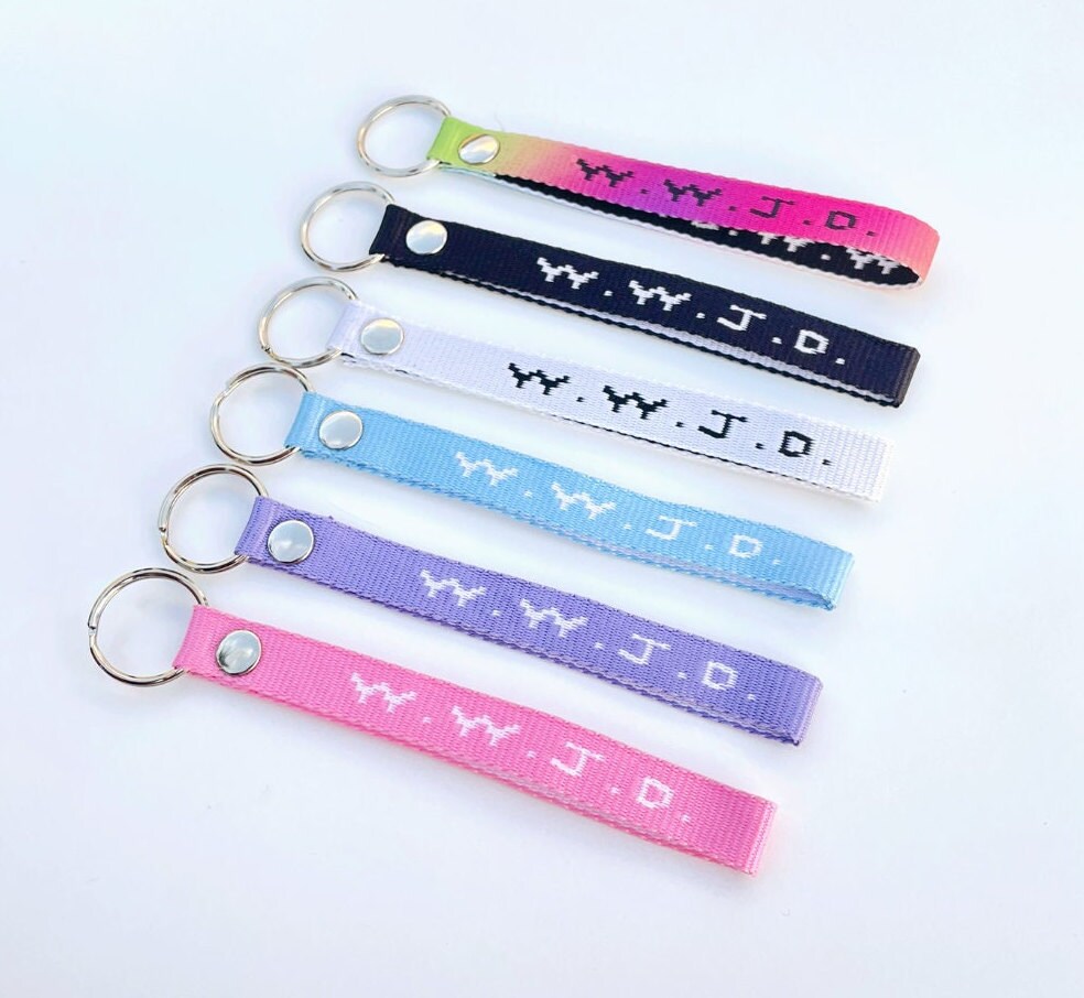 WWJD Keychain Wristlet Aesthetic Keychain WWJD Key Chain for - Etsy