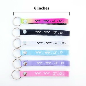 WWJD Keychain Wristlet Aesthetic Keychain WWJD Key Chain for Women Key ...