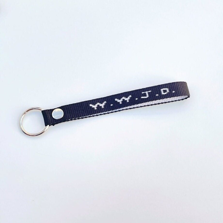WWJD Keychain Wristlet Aesthetic Keychain WWJD Key Chain for - Etsy