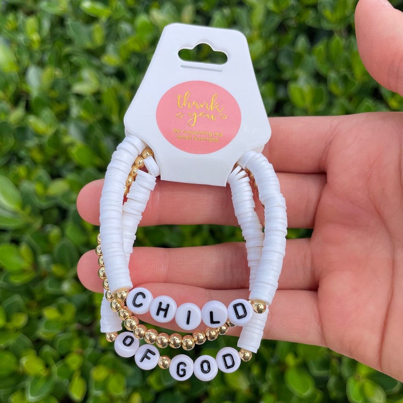 Child of God Bracelet Set: Handmade Christian Beaded Jewelry - Etsy