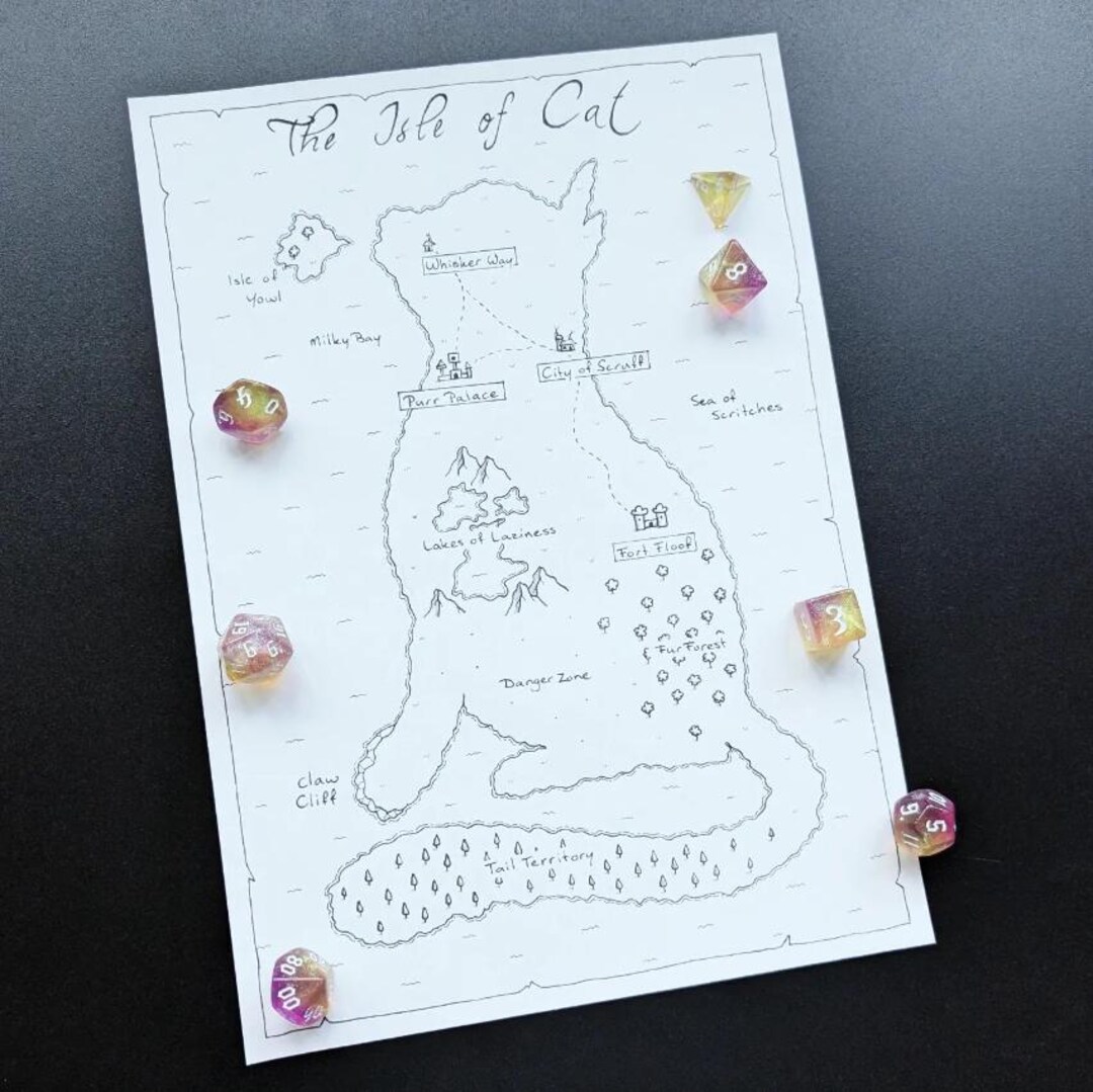 The Isle of Cat - Map for Dungeons and Dragons, Pathfinder, Fantasy RPG ...