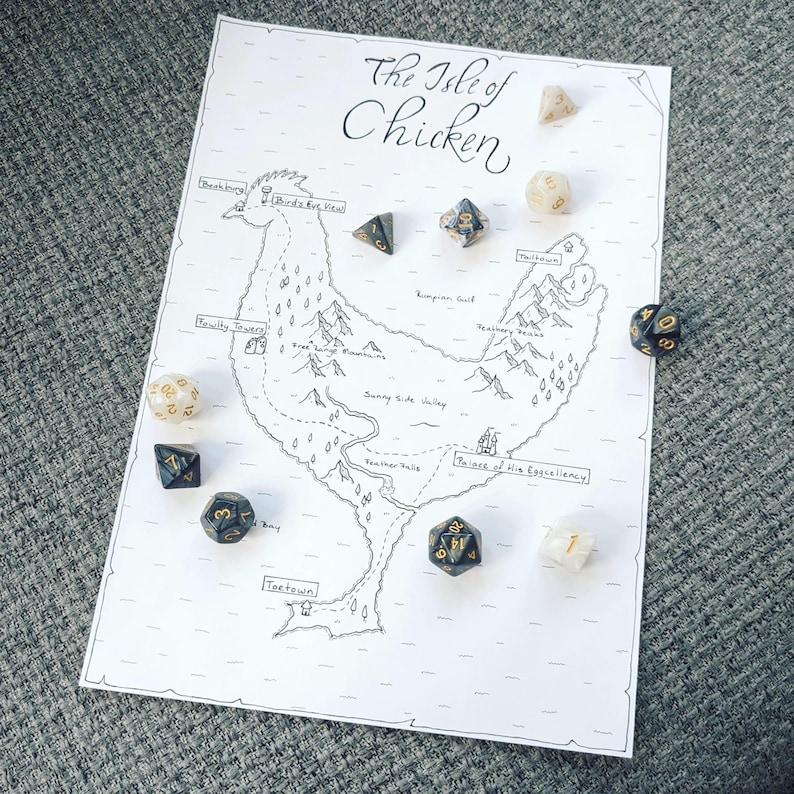 The Isle of Chicken - Map for Dungeons and Dragons, Pathfinder, Fantasy ...