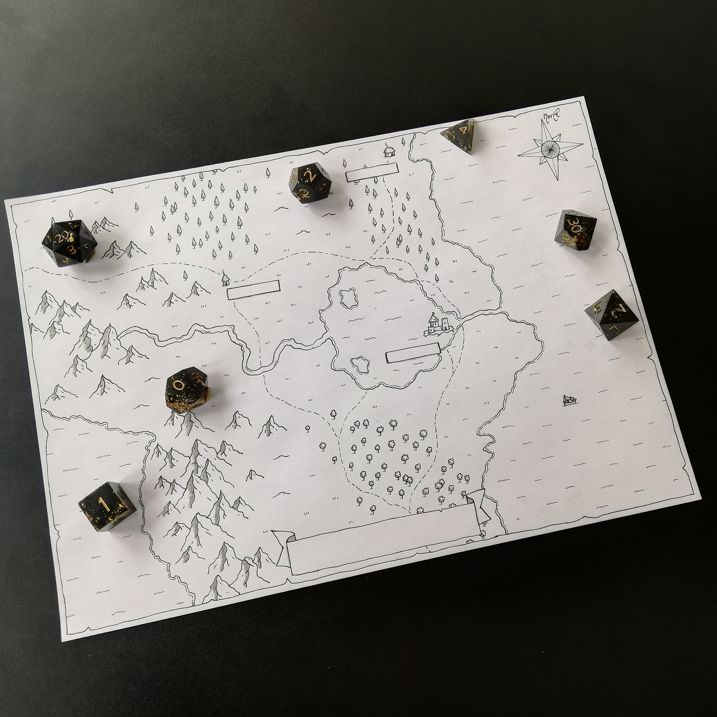 City on a Lake, Map for Dungeons and Dragons, Pathfinder, Fantasy RPG ...