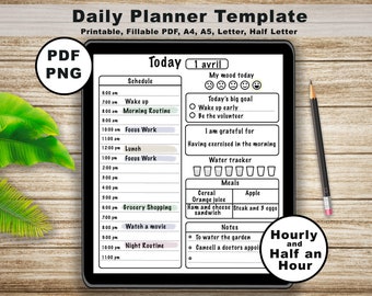 Daily Planner Goodnotes Template, Undated, Digital Planner Pdf, Cute ...