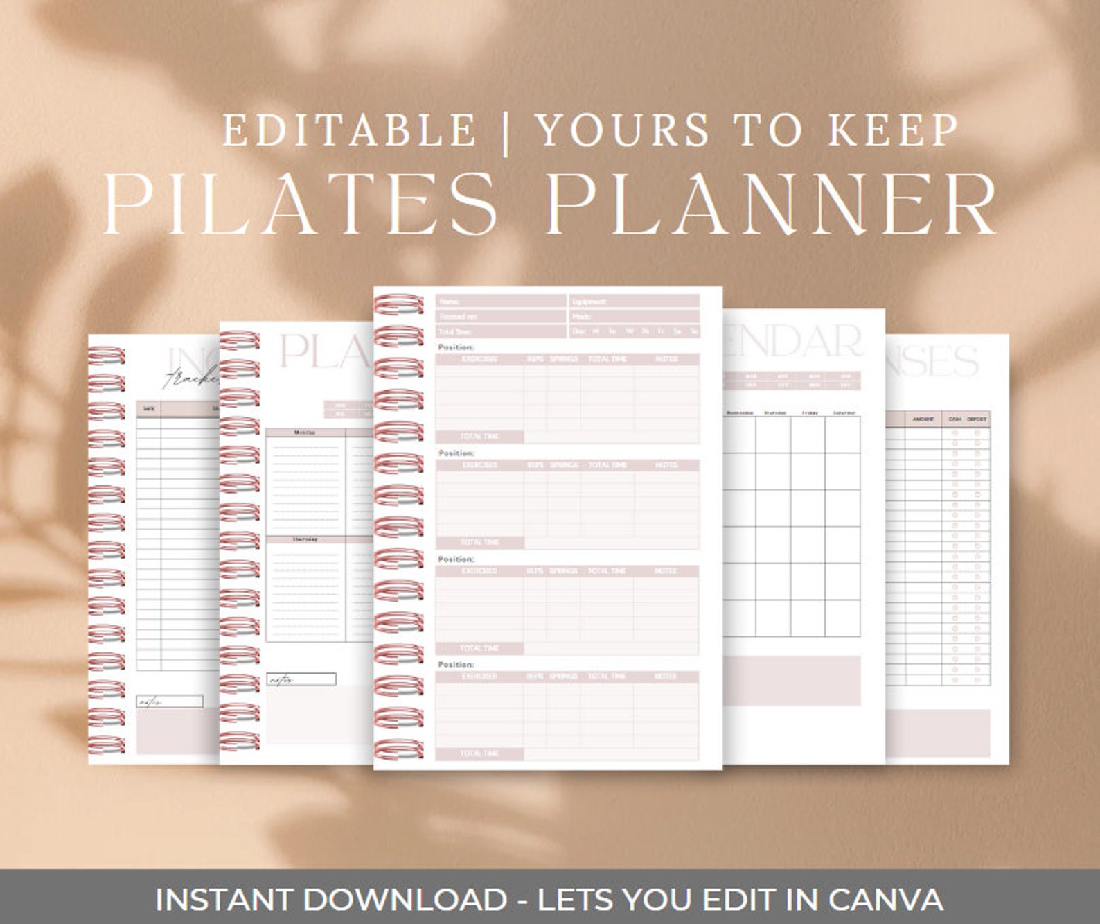 Pilates Planner - Etsy