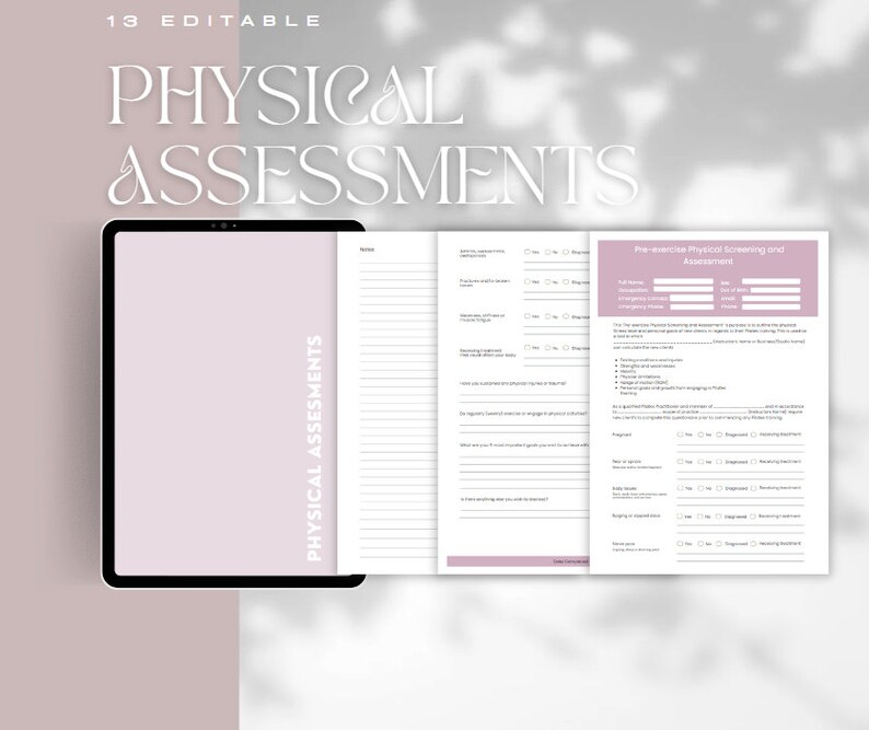 Pilates Class & Assessment Planner - Etsy