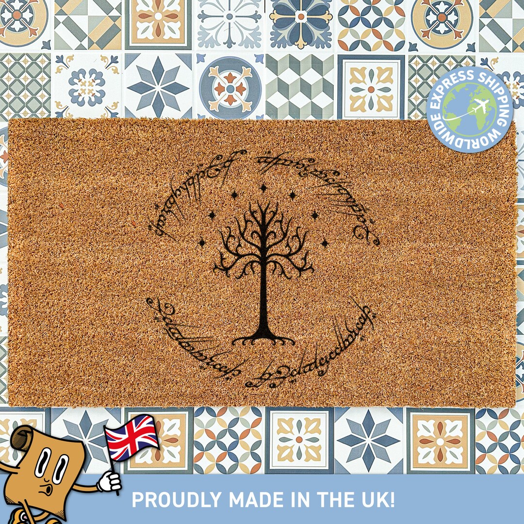 Elvish Tree Doormat Lord of the Rings Door Mat LOTR New Home Gift ...