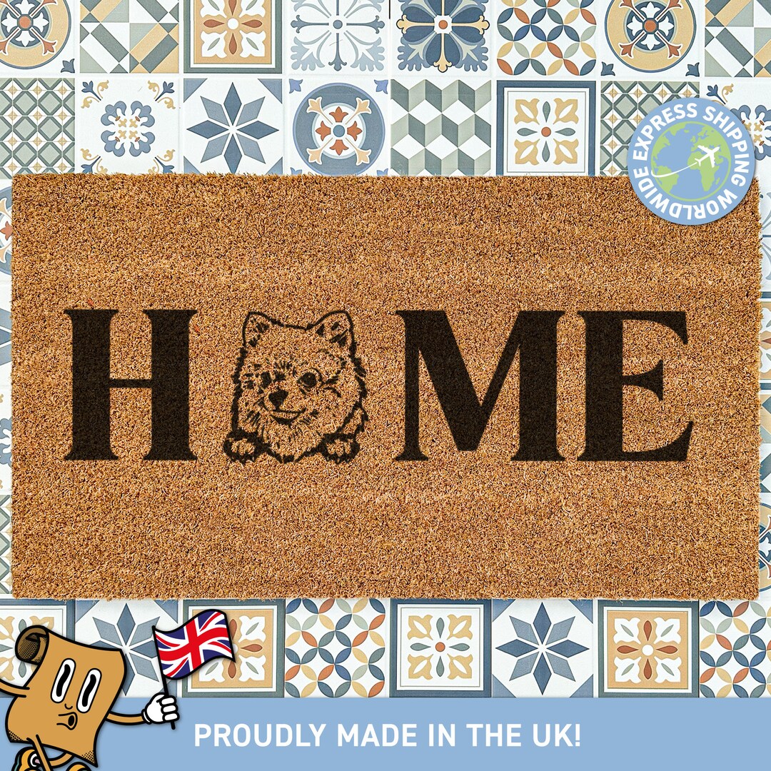 Pomeranian Home Dog Doormat Fluffy Dog Doormat New Puppy Gift ...