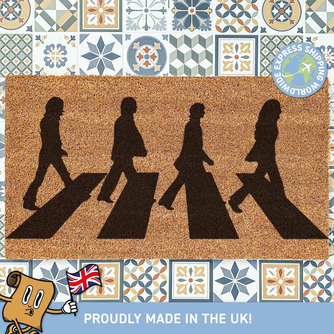 The Beatles Abbey Road Doormat Rock and Roll Doormat Pop Culture Gift ...