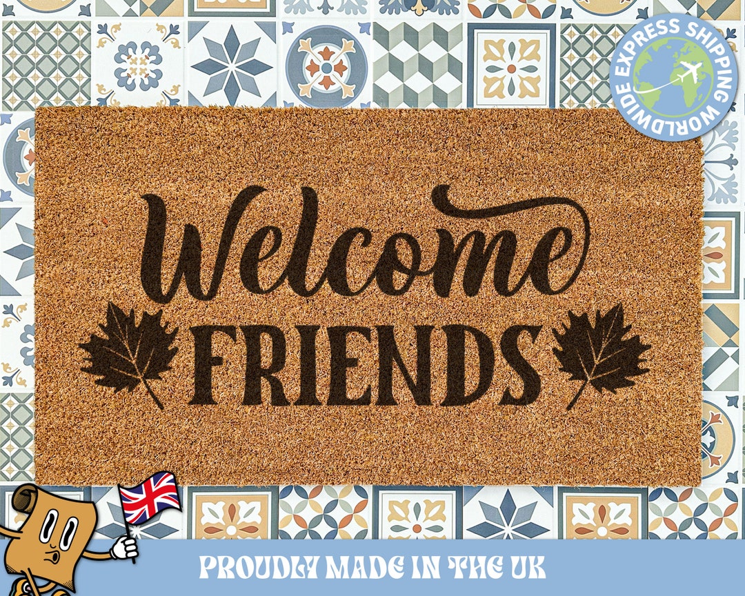 Custom Made Welcome Friends Cursive Text Cute Gift for - Etsy