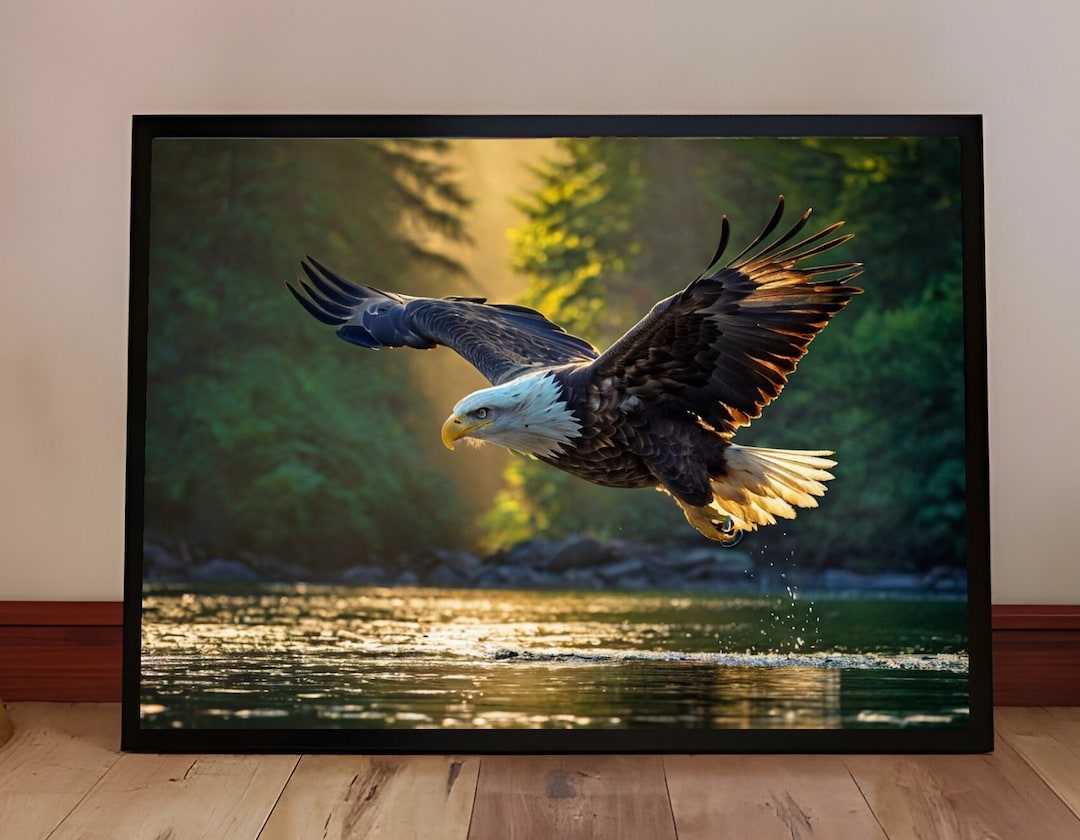 Eagle Poster Print, American Eagle Art, Wall Decor, Eagle Art, Eagle ...
