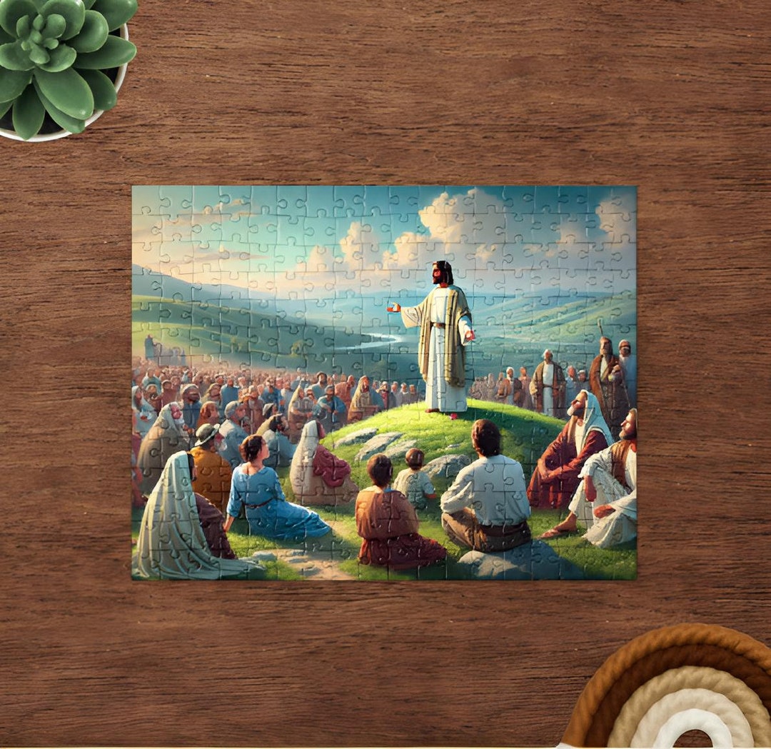 Christian Puzzle With Jesus "sermon on the Mount" Christian Jesus ...