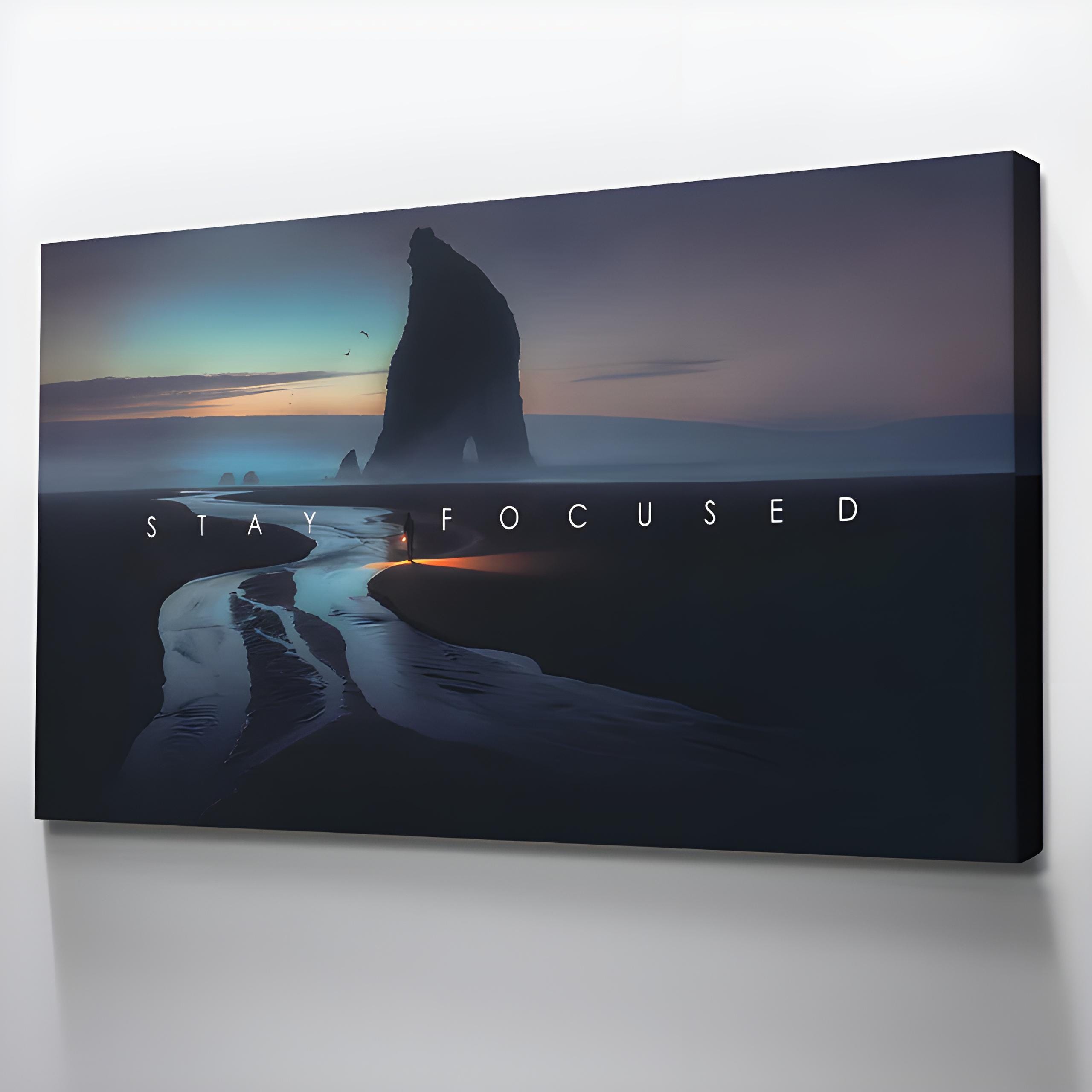 Stay Focused - Motivational Quote Canvas Painting Wall Art Home Decor ...