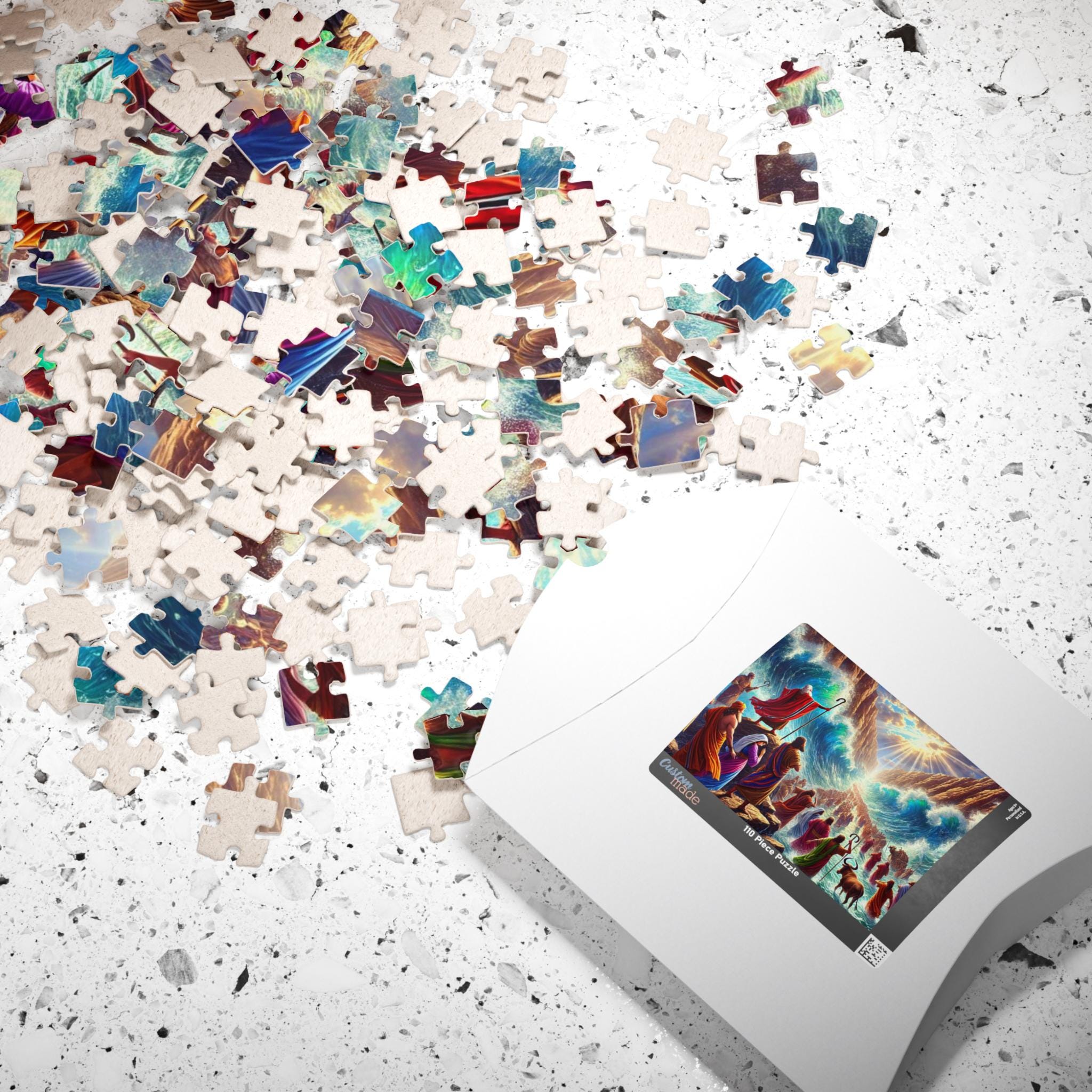 Christian Puzzle "moses Parting Red Sea" Bible Puzzle for Kids ...