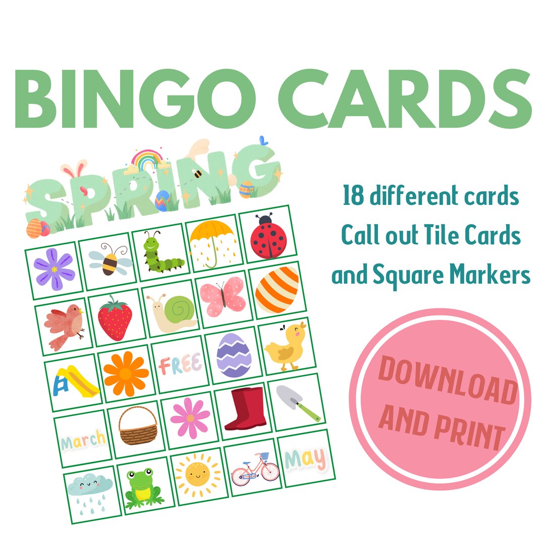Spring Bingo Printables - Etsy