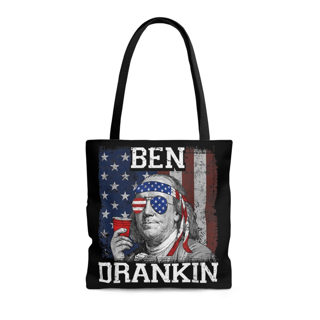 Ben Drankin's Humorous Journey: Benjamin Franklin Tote Bag - Etsy