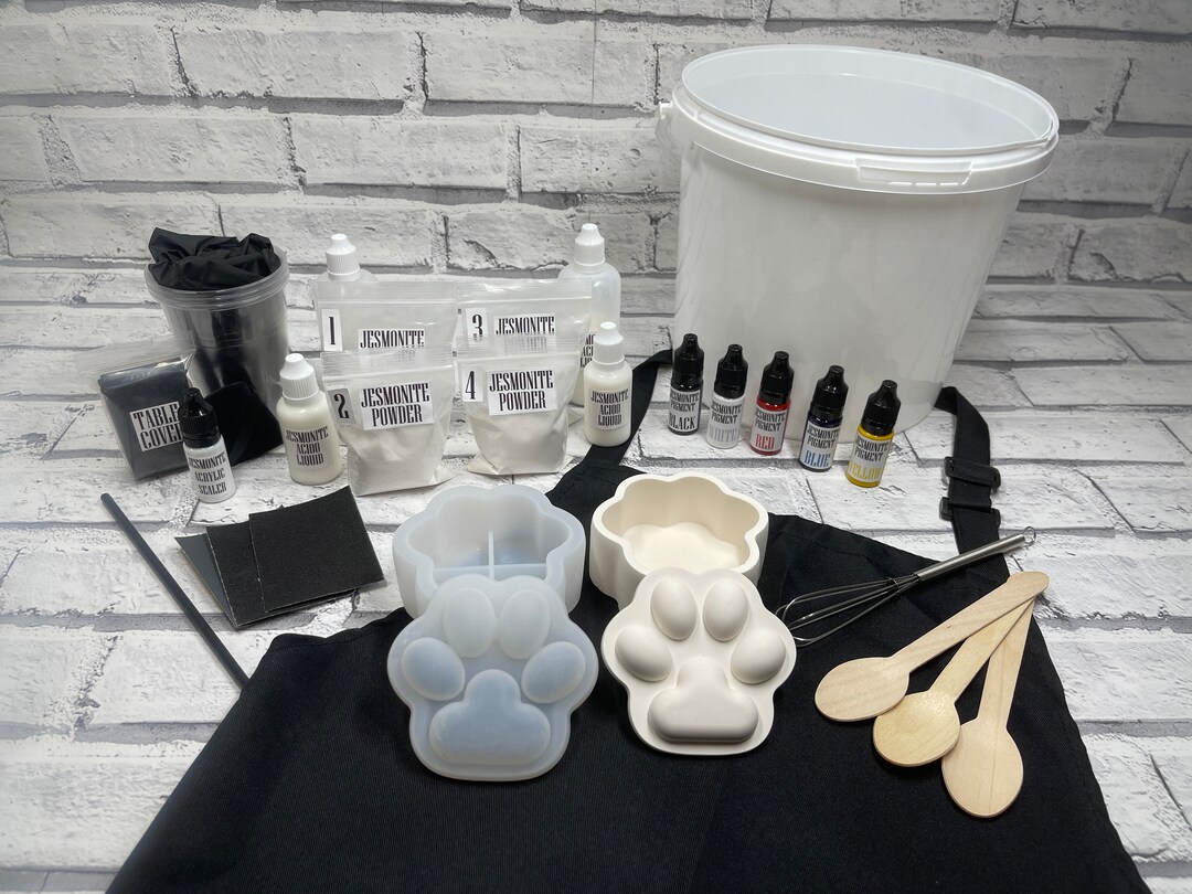 Jesmonite Kit Paw Print Box Silicone Mould Jesmonite Kit, Pre Weighed ...