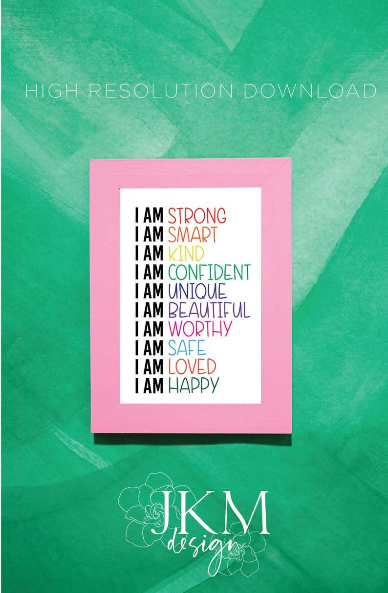Affirmations Poster Download, Classroom Artwork, Poster Download ...