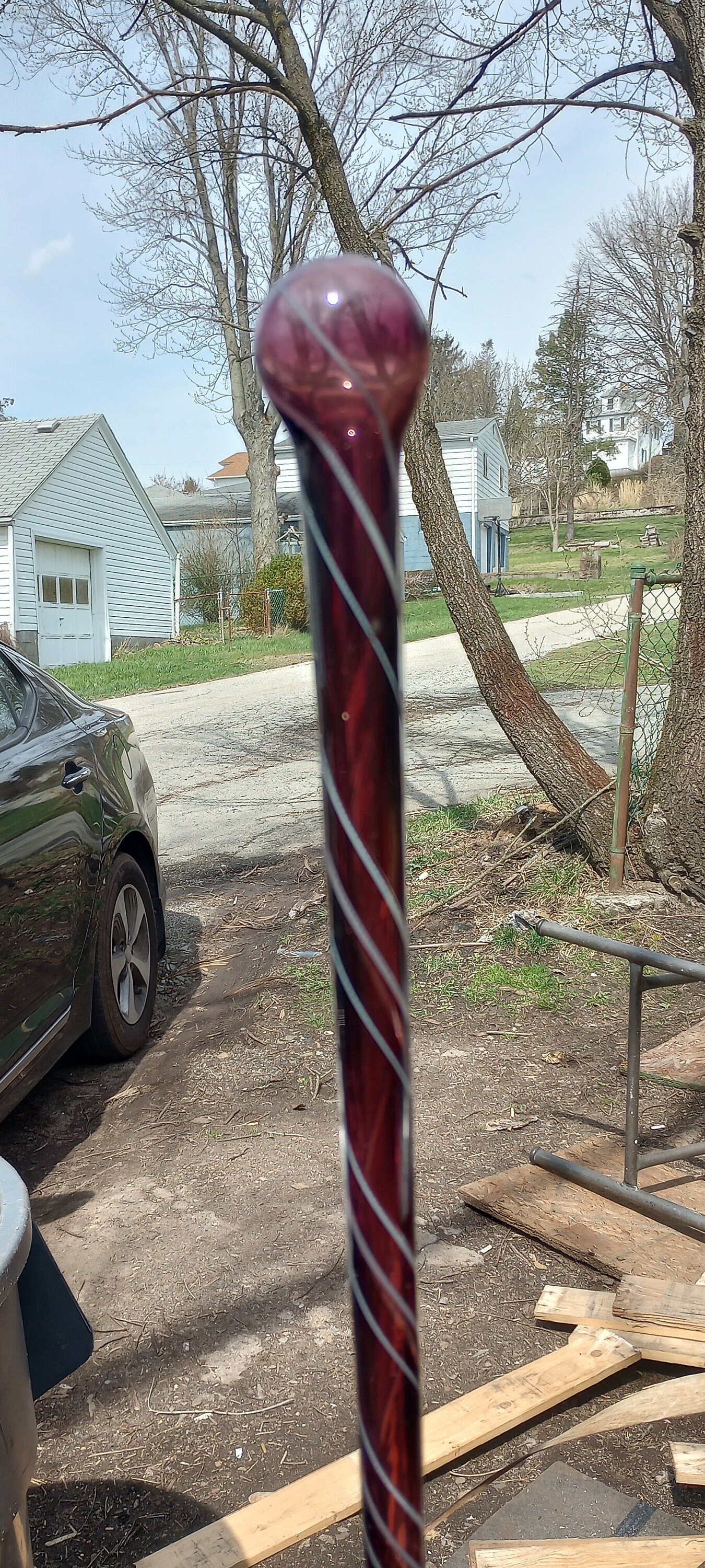 Blown Glass Whimsy Walking Stick - Etsy
