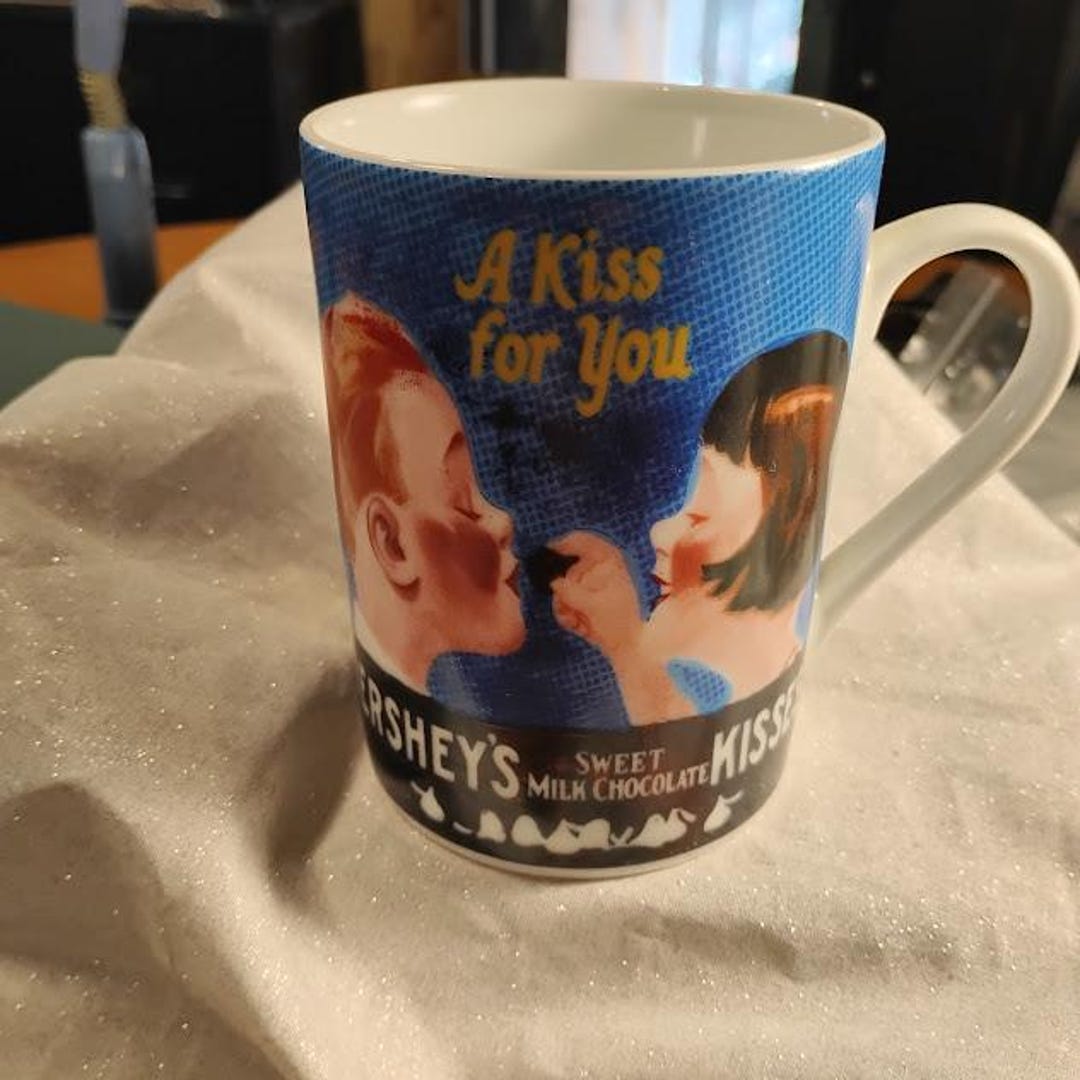 Vintage Fitz and Floyd Porcelain Hershey's Coffee Mug " A KISS FOR You ...