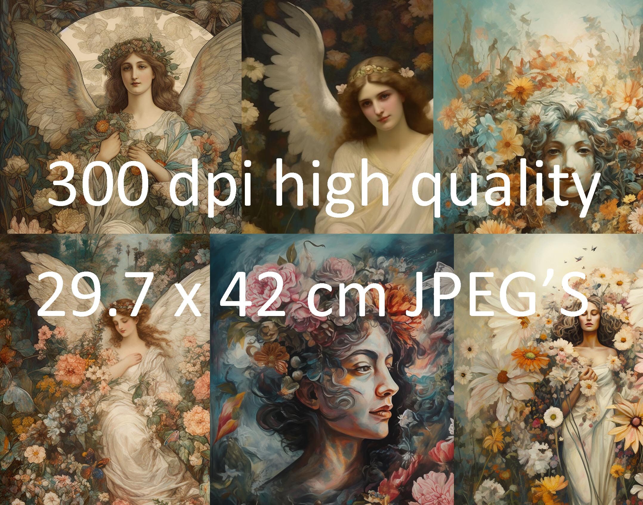 Angel Art, Angel Journal Images Instant Download, Journal Pages, Art ...